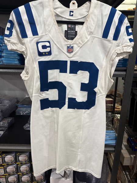 2020 Shaq "Darius" Leonard Game Used Indianapolis Colts Road Football ...
