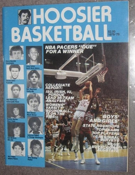 1978-79 HOOSIER BASKETBALL MAGAZINE, LARRY BIRD COVER | Vintage Indy Sports